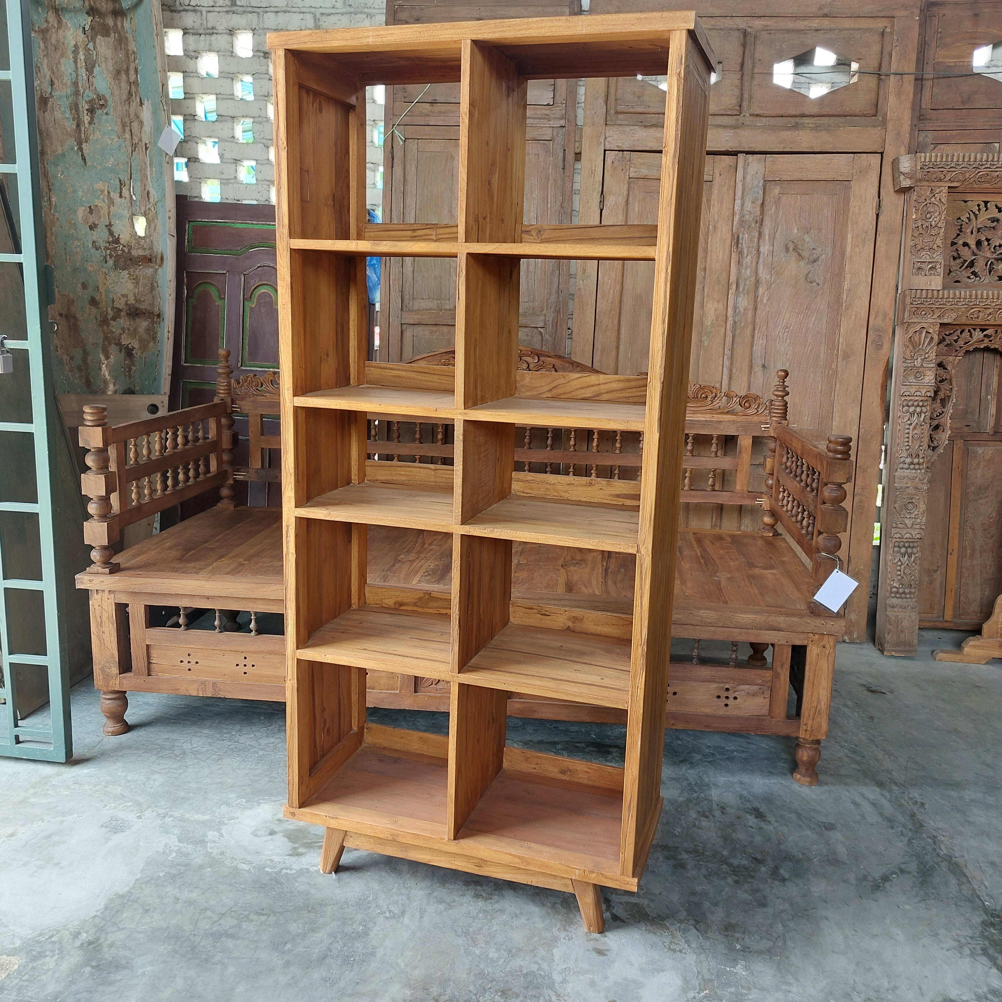 Rustic Shelf Unit (80Wx180H) type 2 – Rockwood Furniture KL Sdn Bhd