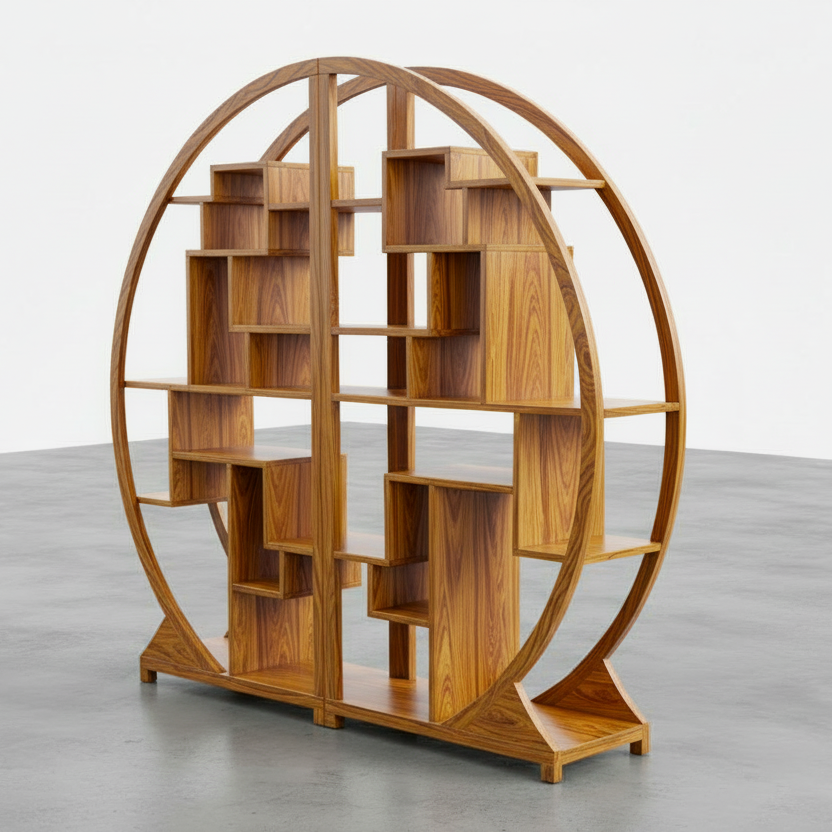 Oriental Circular Shelf Unit – Rockwood Furniture KL Sdn Bhd