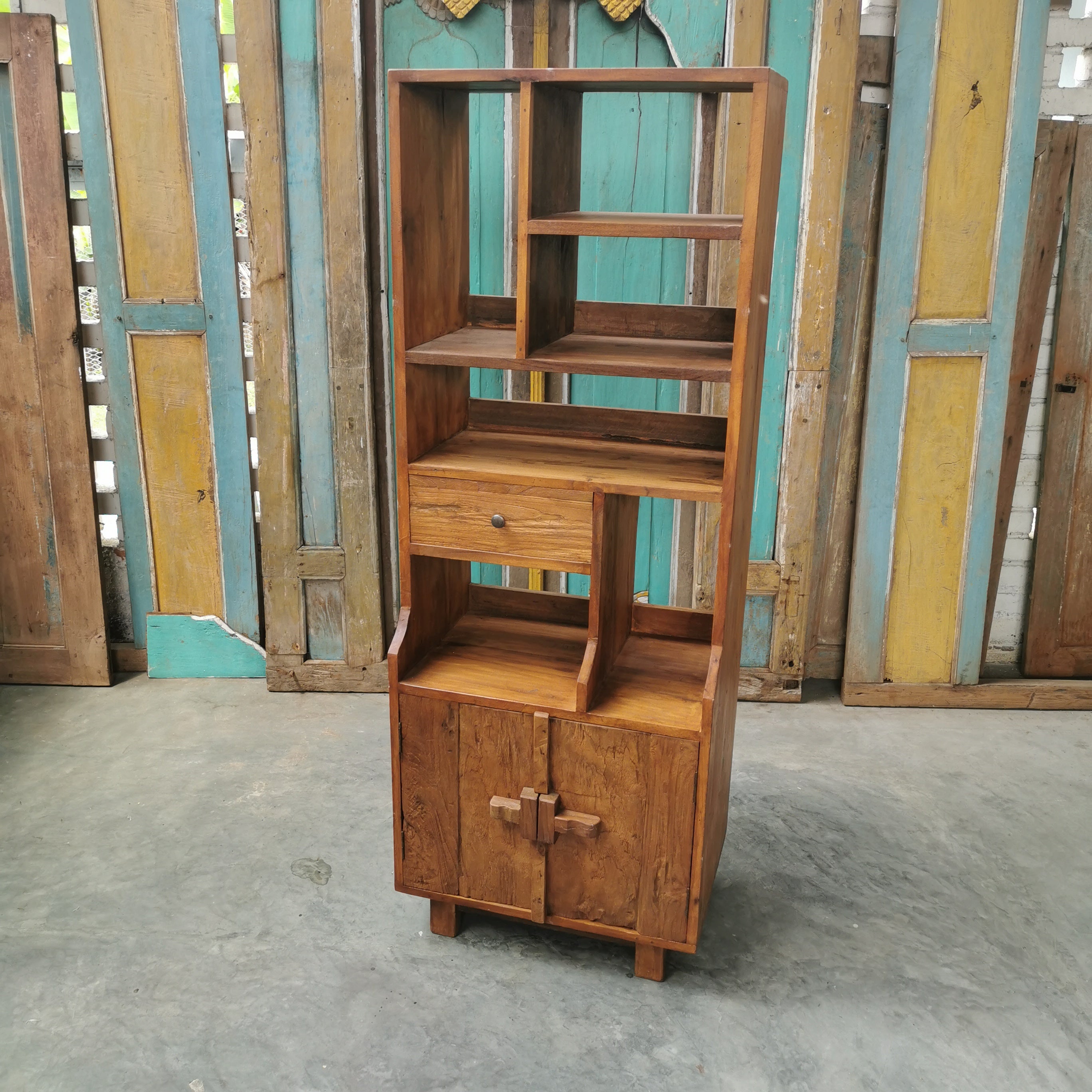 Rustic Shelf Unit (60Wx160H) Type 2 – Rockwood Furniture KL Sdn Bhd