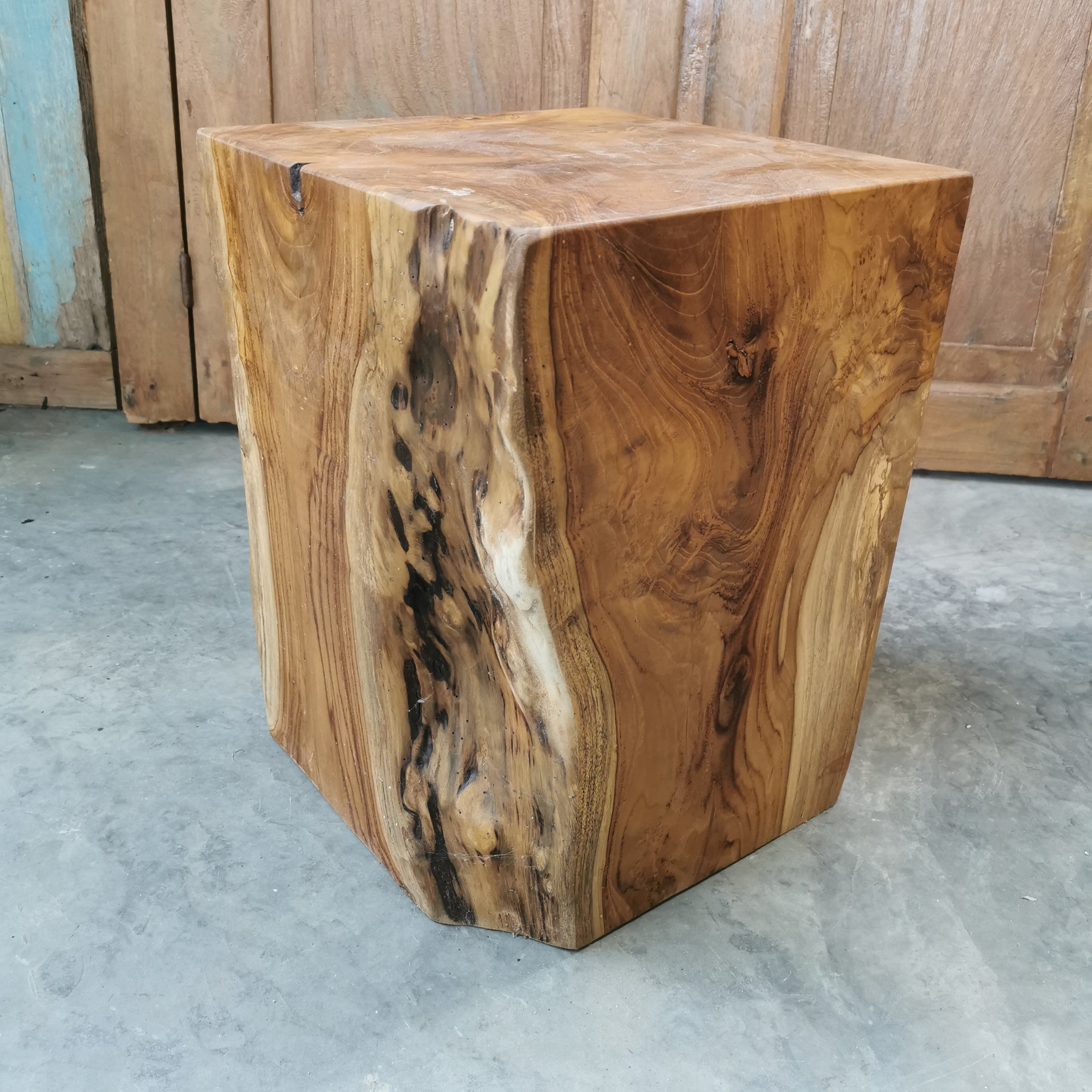Square Log Stool/Plinth – Rockwood Furniture KL Sdn Bhd